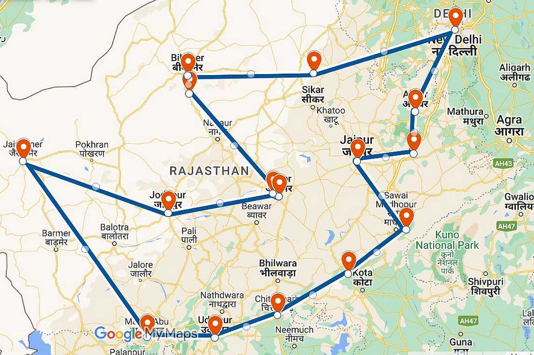 Itinéraire au Rajasthan : 10 et 15 jours | 3 semaines | 1 mois